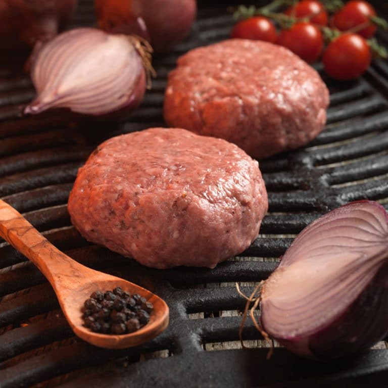 Newly Weds Foods Phoenix Tinted Beef Burger Mix with Chopped Onion