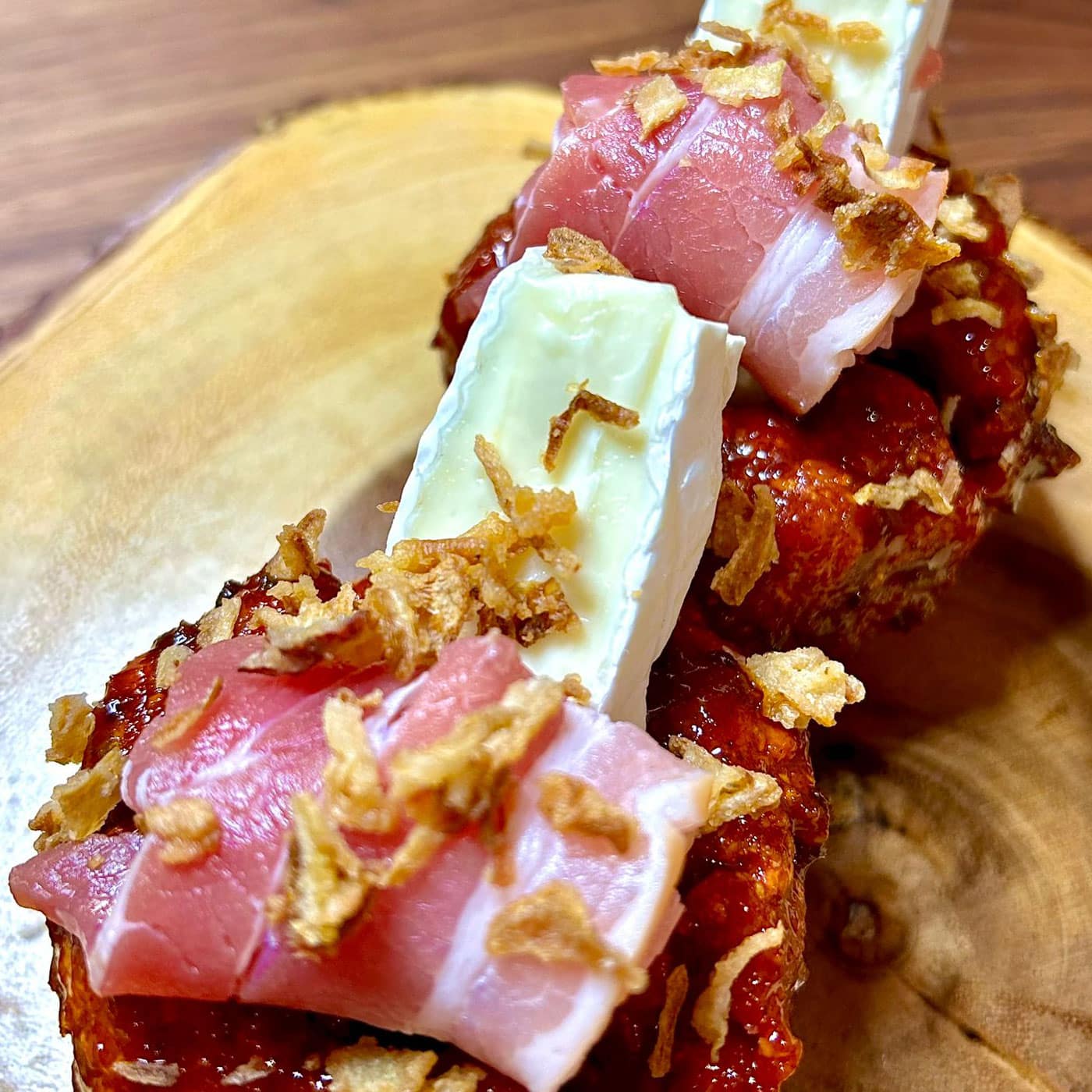 BBQ Maple Beef Truffles with Cheese & Bacon